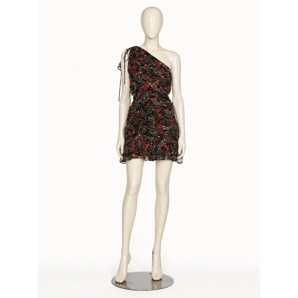 Veronica Beard | Dresses | Veronica Beard Oneshoulder Floral Ruffle ...